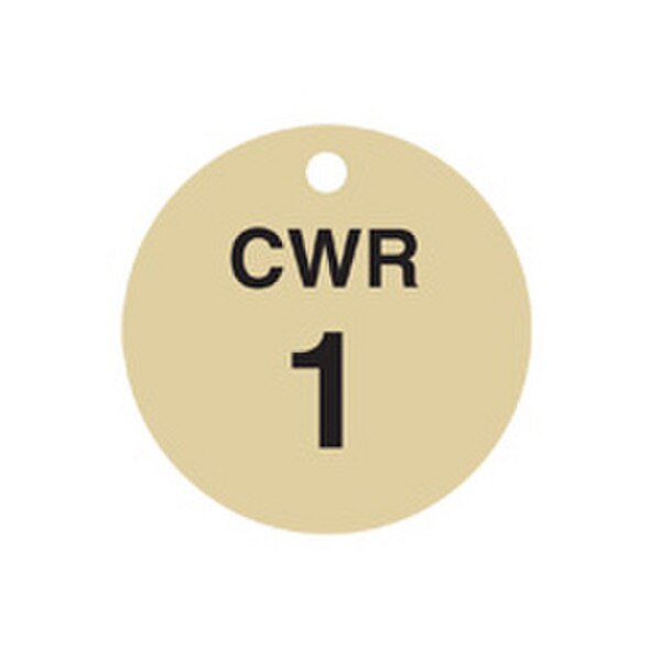 Stamped Brass Valve Tags